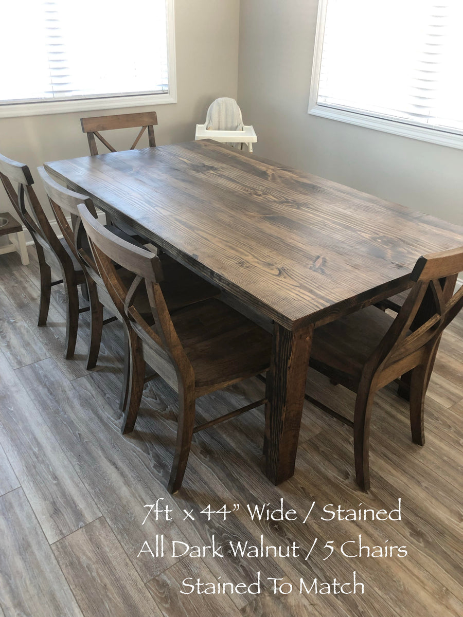 Four Leg Farmhouse Table Sets (X Bench Option Available) – Coffee ...
